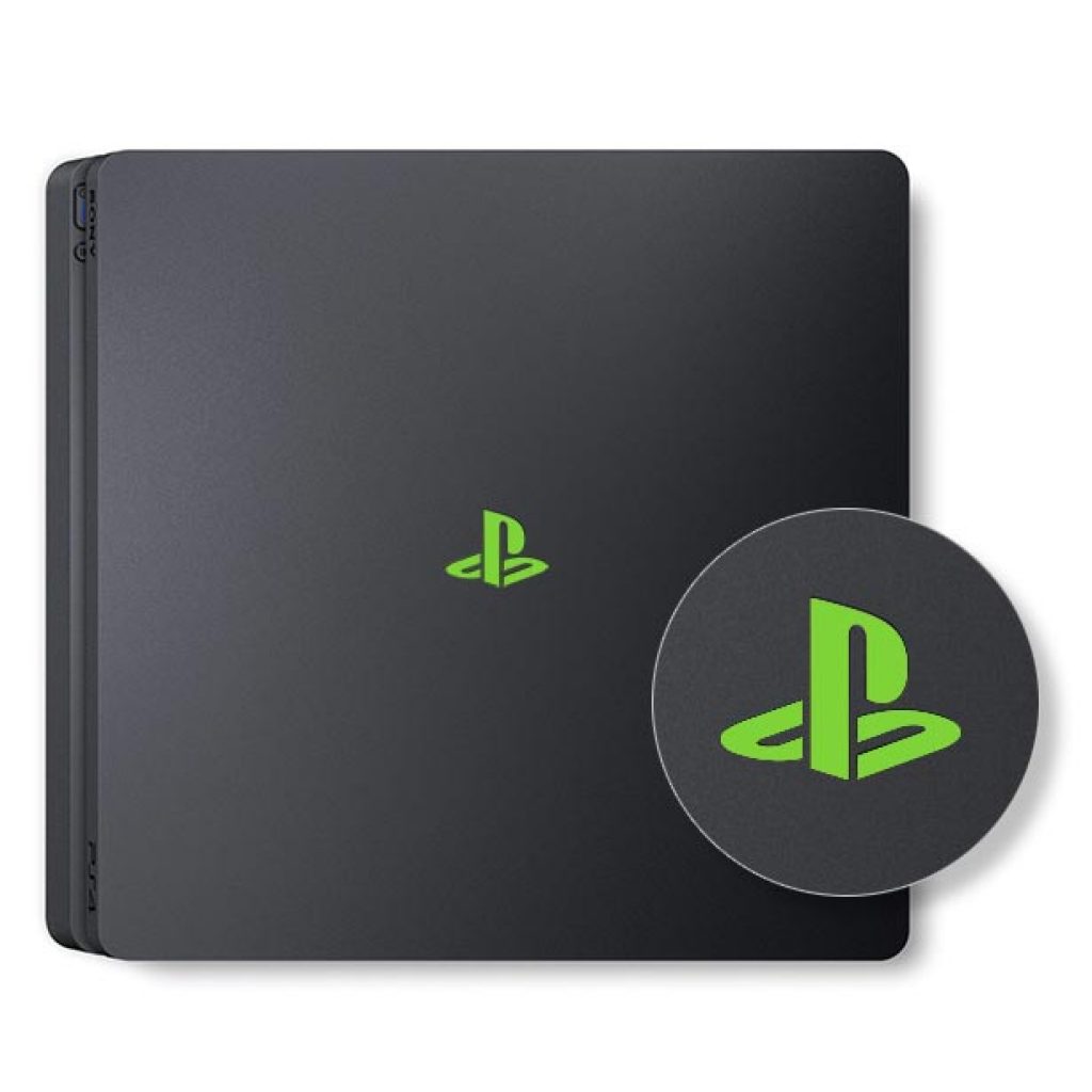 PS4 Slim – Logo Overlay Decal – Pink – FlamingToast