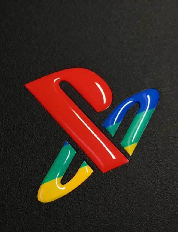 PS4 Pro – 3D Logo Overlay Decal – Classic – FlamingToast