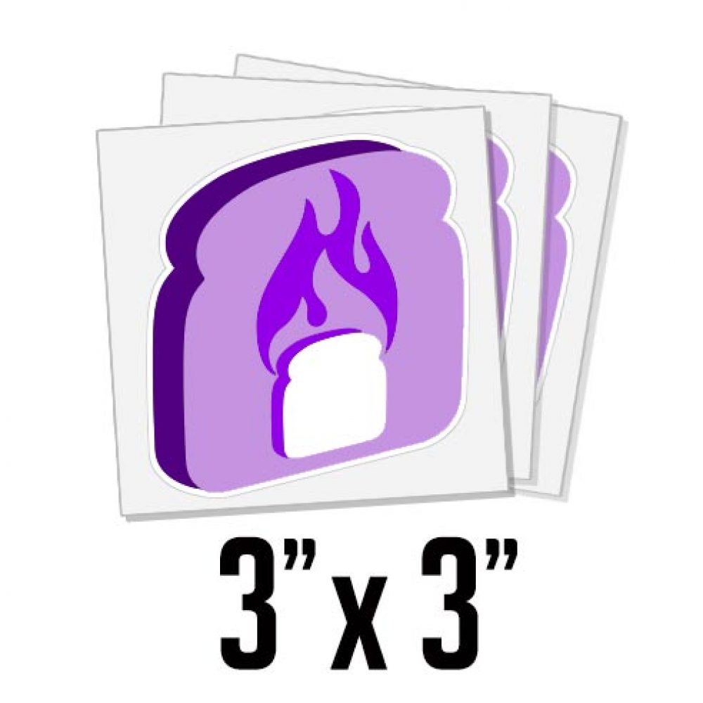 3″ x 3″ Custom Stickers – FlamingToast