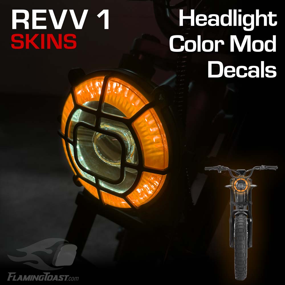 Revv 1 Skins – Headlight – Orange – FlamingToast