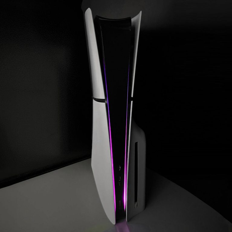 PS5 Slim Power Light Decal – Pink-Purple – FlamingToast