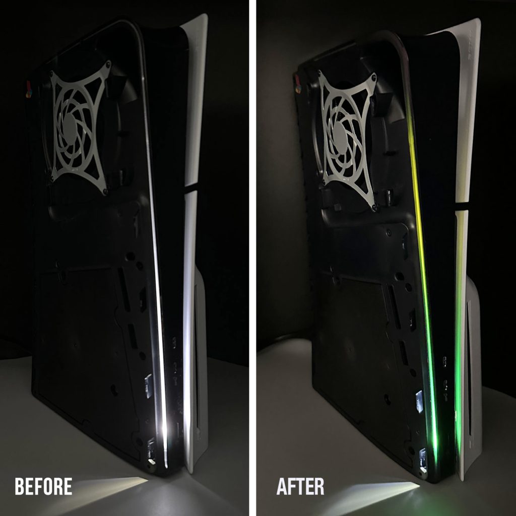 PS5 Slim Power Light Decal – Yellow-Green – FlamingToast
