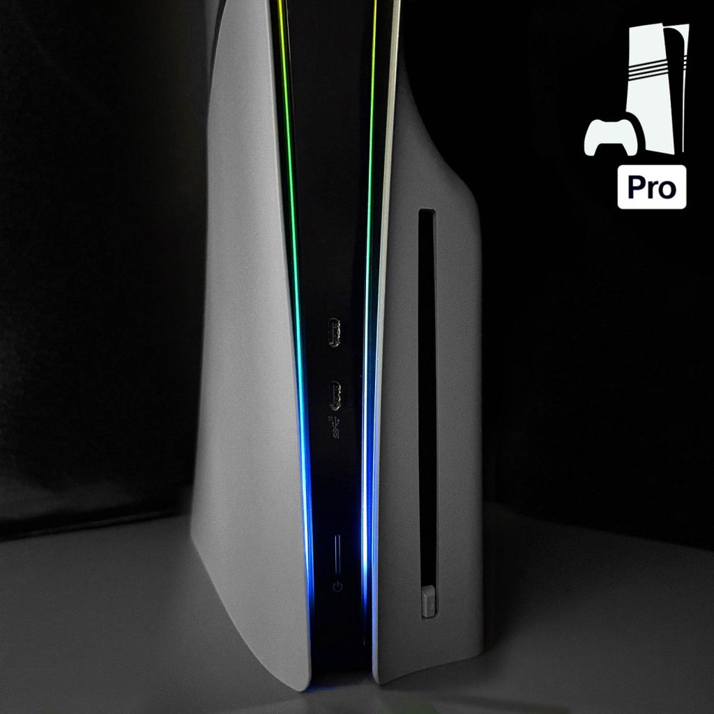 PS5 Pro Power Light Decal – Yellow-Green-Blue – FlamingToast